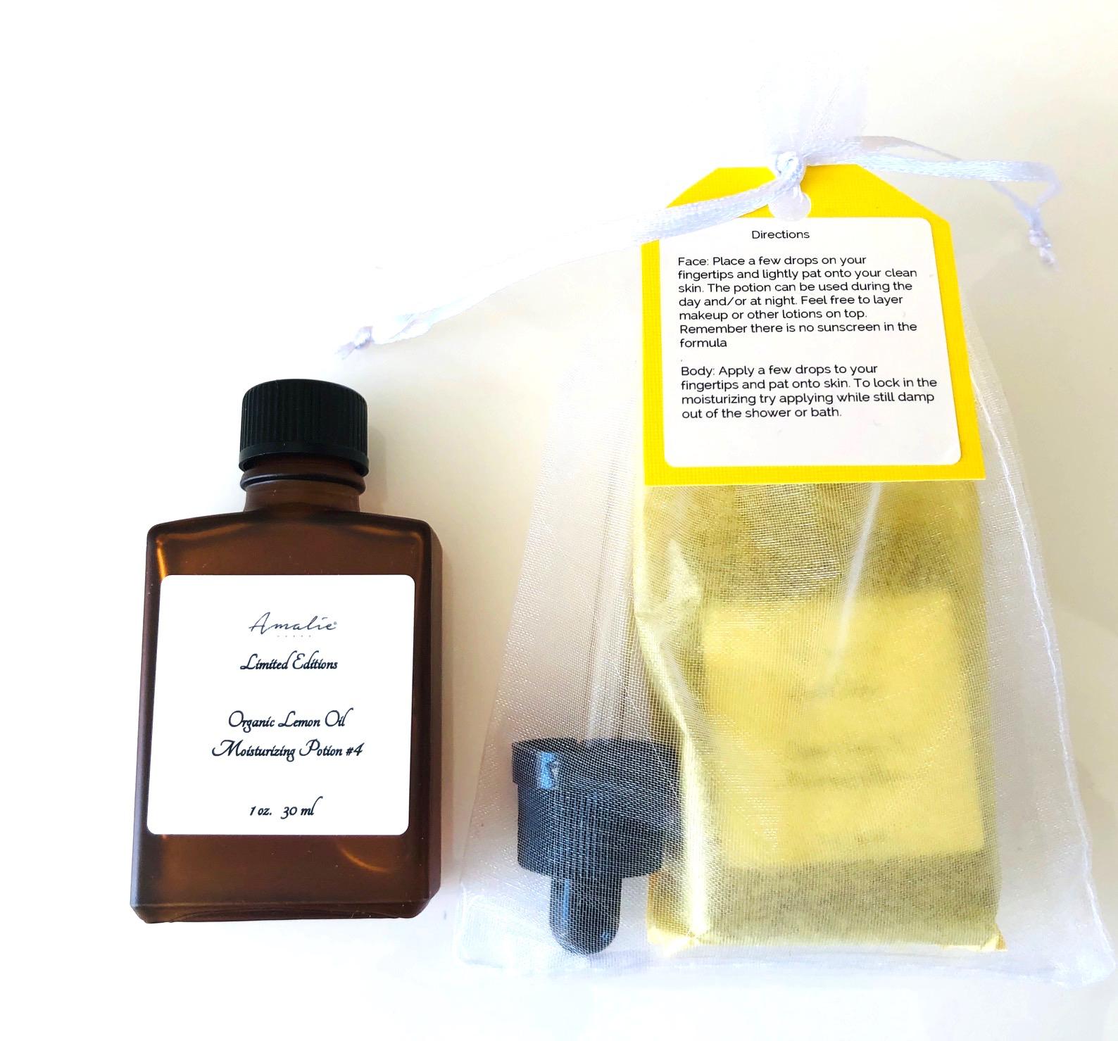 Limited Edition Organic Lemon Moisturizing Potion #4 by Amalie - Musely