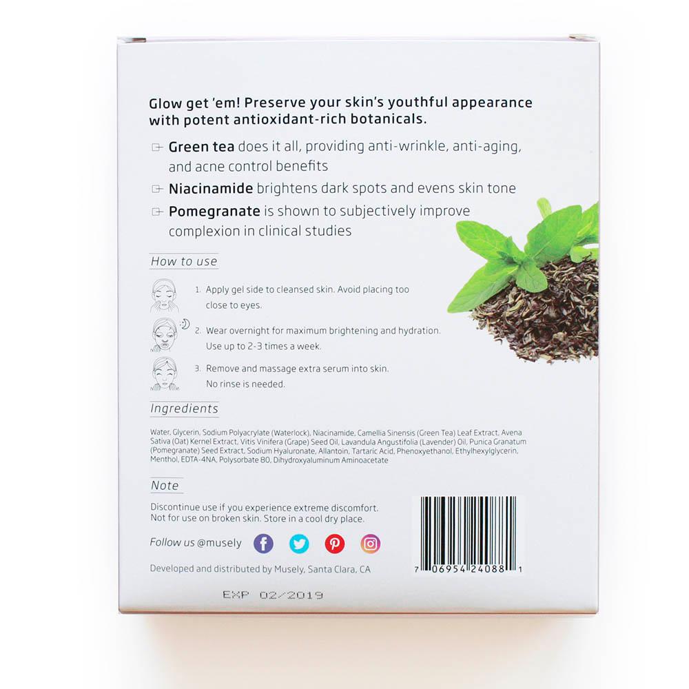 Hydrogel Face Mask - For Glow-Getters (Box of 5) by Musely Store - Musely