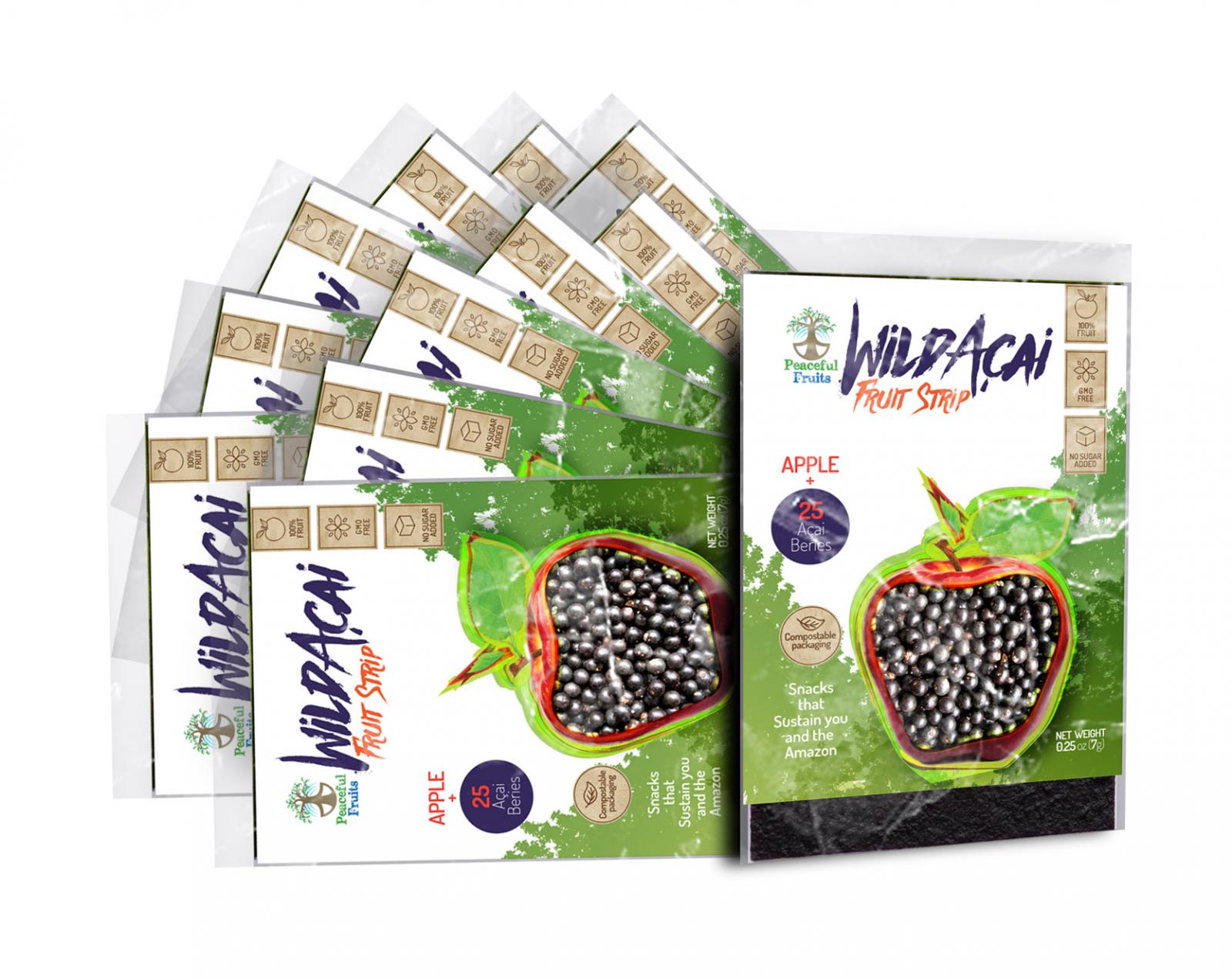 All Fruit, Wild Acai+Apple Organic Fruit Strips (12pk) by Peaceful ...