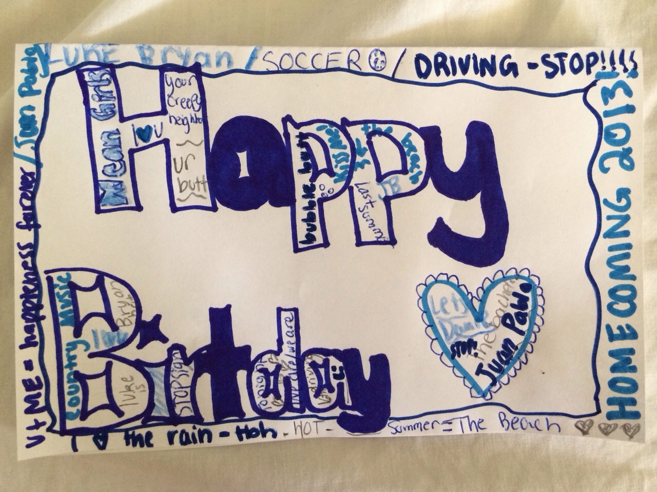 How To Make A Creative Card Your Friend Will Love. Make Bubble Letters ...