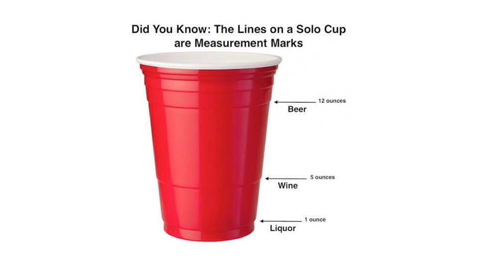 The Lines On Red Solo Cups Are Actually Measurements Musely