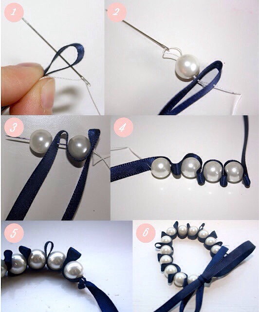 DIY Bead Ribbon Bracelet Musely DIY Bead Ribbon Bracelet Musely