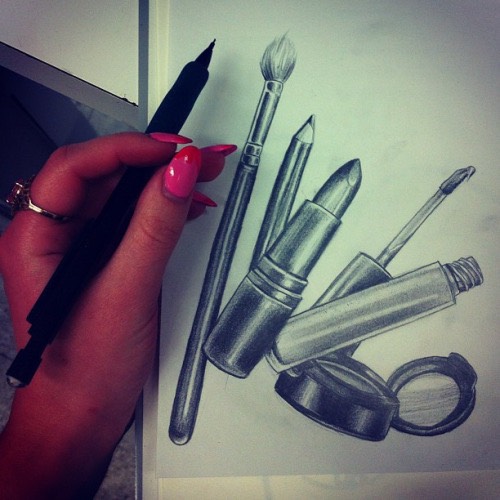 Makeup Still Life Drawing | Saubhaya Makeup