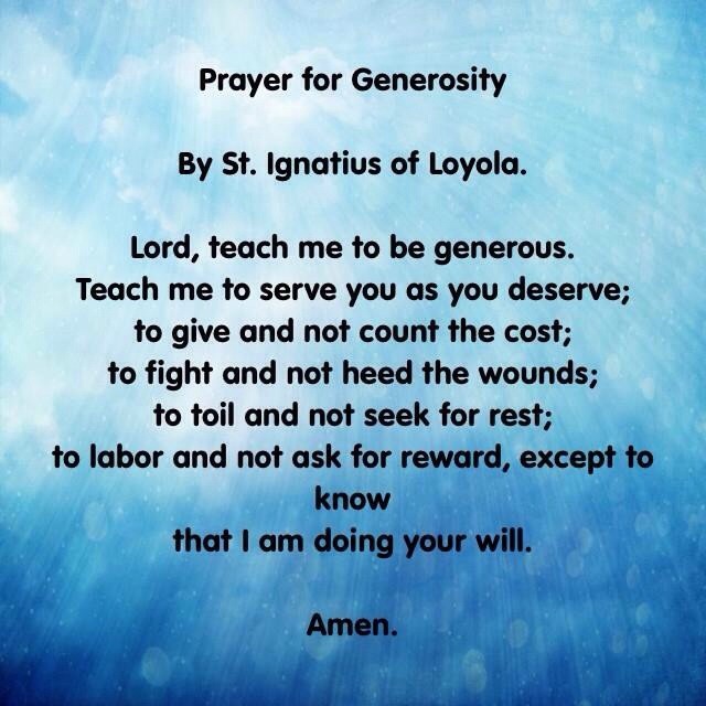Prayer For Generosity - Musely