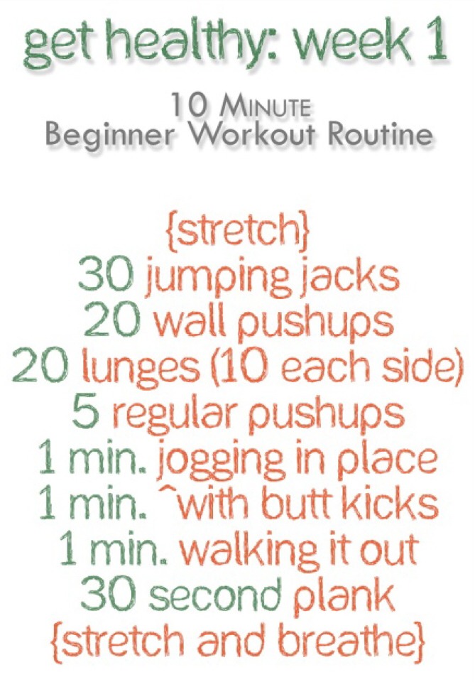  10 Min Beginners Workout Routine Musely