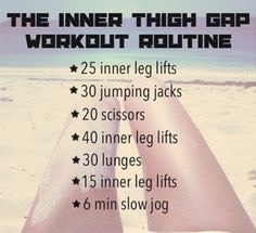 Thigh Gap Workout Plan