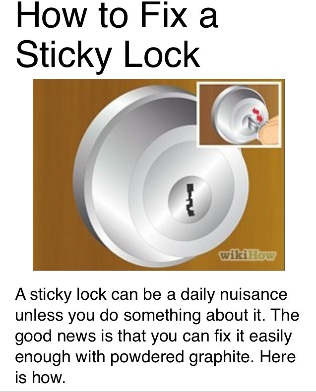 How To Fix A Sticky Lock Musely how-to-fix-a-sticky-lock-musely