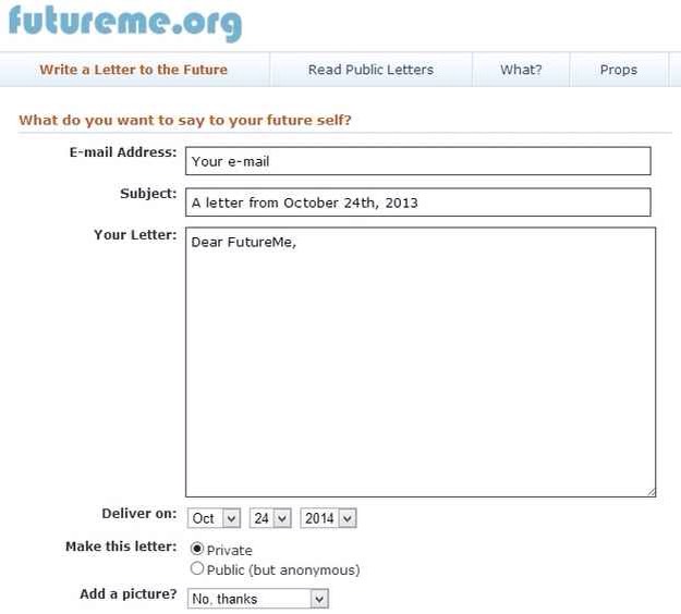 Futureme.org Website